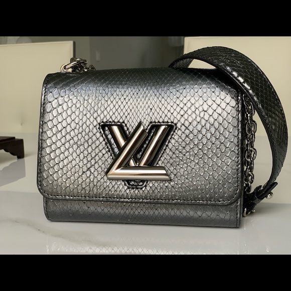 Louis Vuitton | Bags | Louis Vuitton Twist Rare Python Silvergray ...